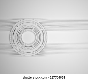 Abstract Circle Objects Digital 3d Illustration Stock Illustration ...