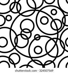 Abstract Black White Circles Seamless Vector Stock Vector (Royalty Free ...