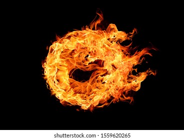 Abstract Circular Flame Drawn 3d Illustration Stock Illustration ...
