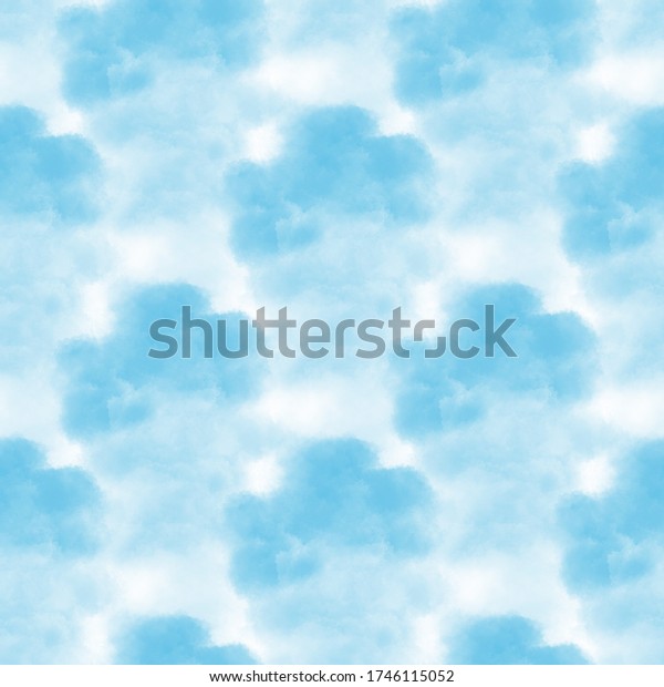 Abstract Cloud Brush Repeat Seamless Print Stock Illustration ...