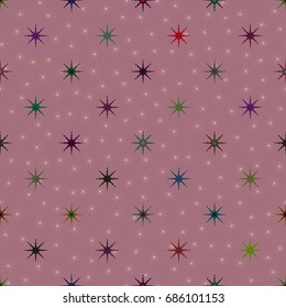 Seamless Vintage Atomic Stars Background Retrostylized Stock Vector ...