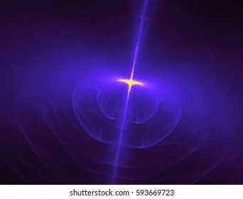 Abstract Computer Rendering Quasar Like Object Stock Illustration ...