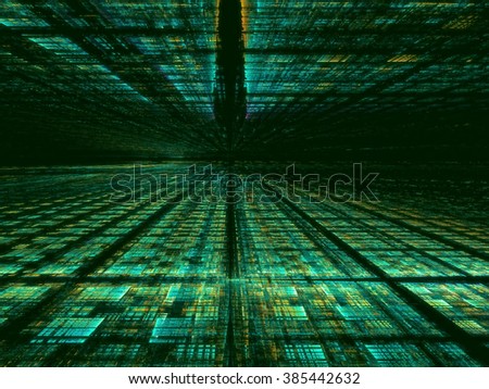 Abstract Computergenerated Green Technology Background Horizon Stock ...