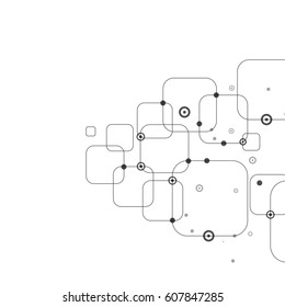 Abstract Connect Square Background Stock Illustration 607847285 ...