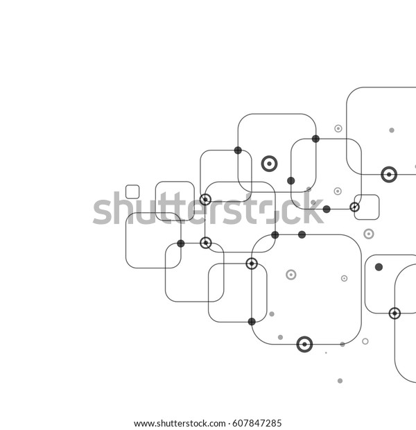 Abstract Connect Square Background Stock Illustration 607847285 ...