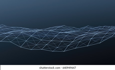 Abstract Connection Points Lines 3d Illustration Stock Illustration ...