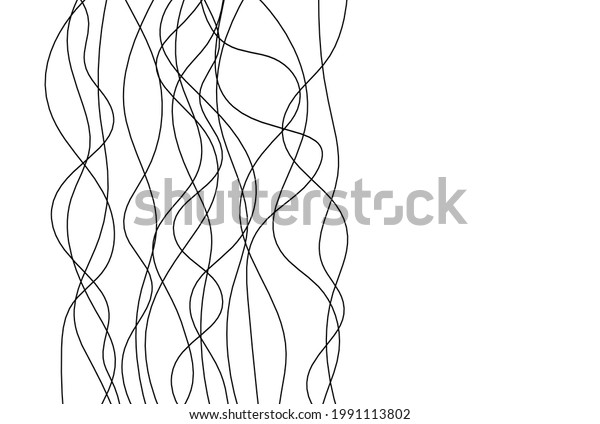 Abstract Continuous Vertical Lines Drawing On Stock Illustration ...