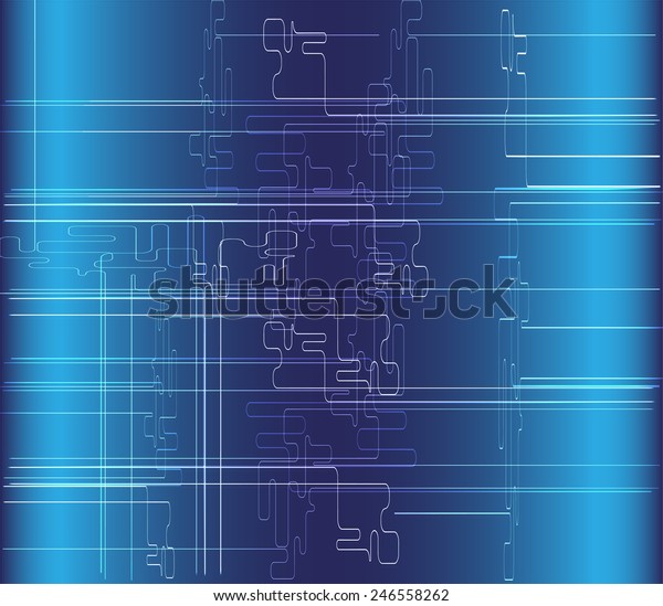 Abstract Dark Blue Technical Background Template Stock Illustration ...