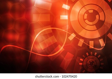 Abstract Power Technology Big Data Cyber Stock Vector (Royalty Free ...