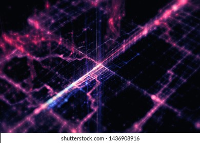 Abstract Data Grid Lines Technology Background Stock Illustration ...