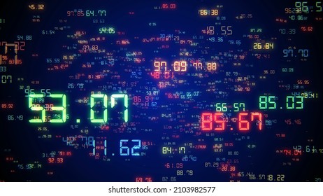 Abstract Data Numbers Technology Background Stock Illustration ...