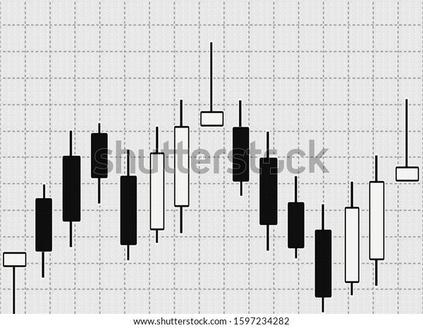 Abstract Design Candlestick Chart Without Indicators Stock Illustration ...