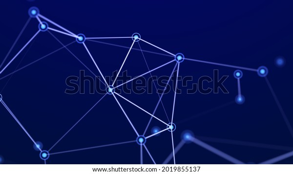 Abstract Digital Connection Dots Technology Background Stock ...