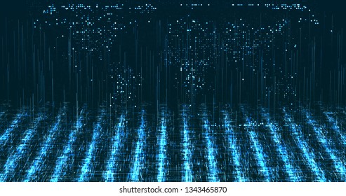 Abstract Digital Data Background Stock Illustration 1343465870 ...