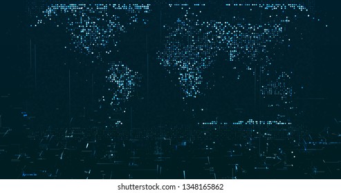 Abstract Digital Data Background Stock Illustration 1348165862 ...