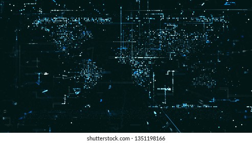 Abstract Digital Data Background Stock Illustration 1351198166 ...