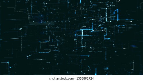 Abstract Digital Data Background Stock Illustration 1355891924 ...