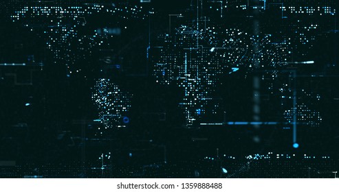 Abstract Digital Data Background Stock Illustration 1359888488 ...