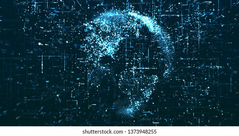Abstract Digital Data Background Stock Illustration 1373948255 ...
