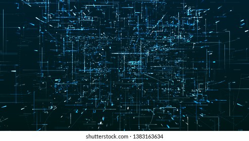 Abstract Digital Data Background 3d Rendering Stock Illustration ...