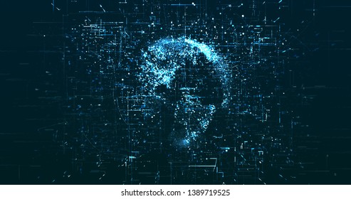Abstract Digital Data Background 3d Rendering Stock Illustration ...