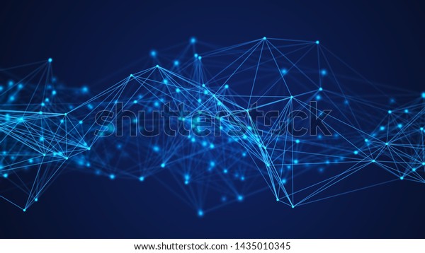Abstract Digital Network Connection Technology Background Stock ...