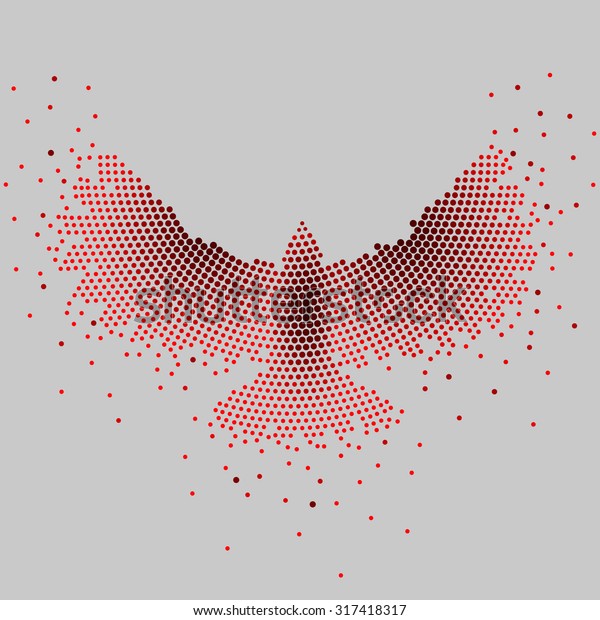 Abstract Eagle Circles Image Flying Eagle Stock Illustration 317418317