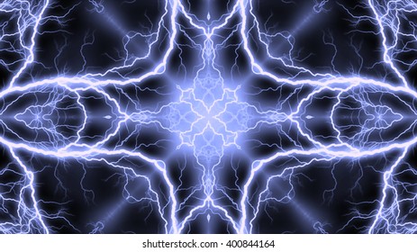 Blue Lightning Banners Stock Illustration 81580894