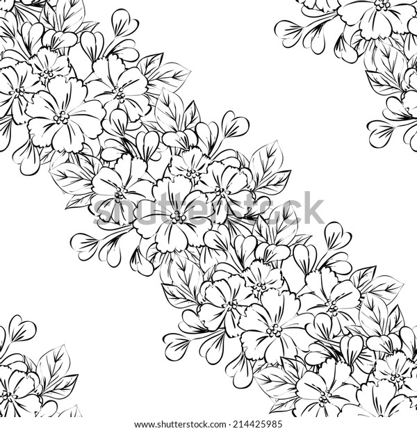 Abstract Elegance Seamless Pattern Floral Background Stock Illustration ... Abstract Elegance Seamless Pattern Floral Background Stock Illustration ...