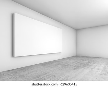 Abstract Empty White Interior Background Blank Stock Illustration 617407448