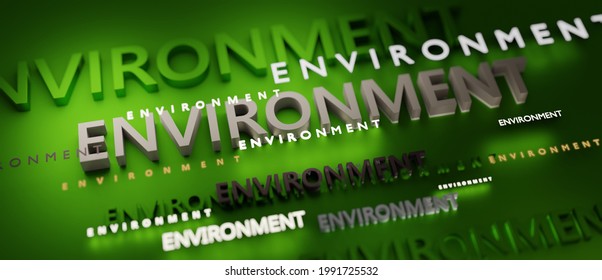 Abstract Environment 3d Text Rendered Poster Stock Illustration ...