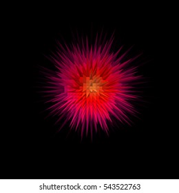 Abstract Extruded Sharp Pyramids Sphere Gradient Stock Illustration ...