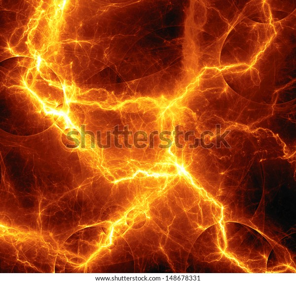 Abstract Fiery Lightning Stock Illustration 148678331 | Shutterstock