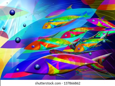 Abstract Fish Stock Illustration 137866862 | Shutterstock