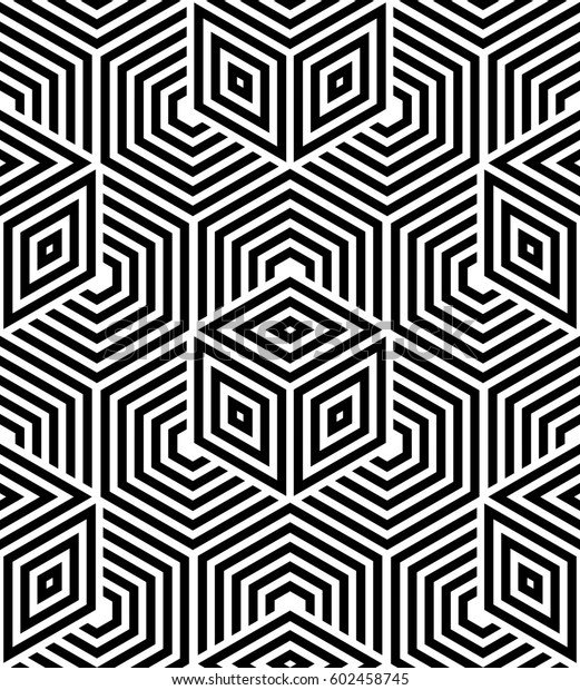 Abstract Geometric Pattern Lines Rhombuses Seamless: ilustración de ...