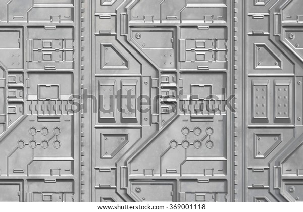 Abstract Geometric Pattern Sci Fi Wallpaper Stock Illustration 369001118