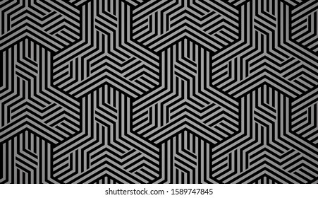 Pattern Bold Lines Geometric Shapes Forming Stock Vector (Royalty Free ...