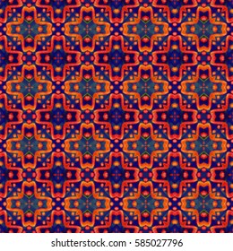 Seamless Indian Textile Geometric Patola Design Stock Illustration ...