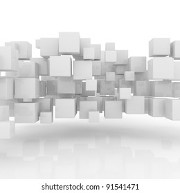 Abstract Geometric Shape Gray Cubes Stock Illustration 91541471 ...