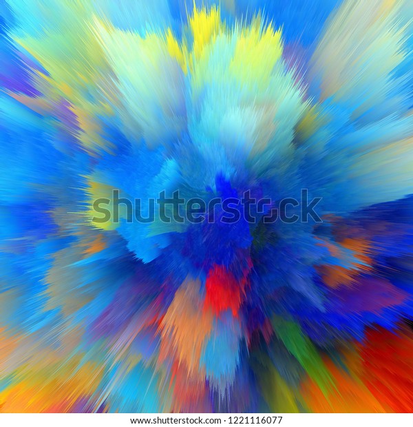 Abstract Geometric Texture Impressionism Background Painting Stock ...