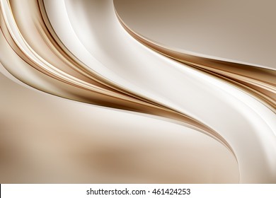 Gold Abstract Wave Art Composition Background 스톡 일러스트 346441430 ...