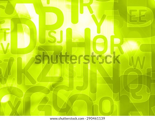 Abstract Green Background Texture Random Letters Stock Illustration ...