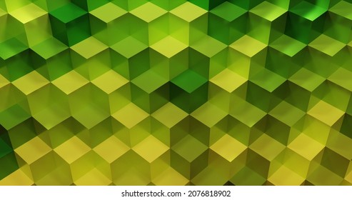 Abstract Green Cubes Pattern Background 3d Stock Illustration ...