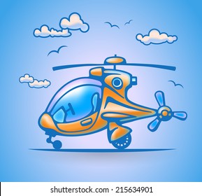 Abstract Helicopter Stylization Raster Version Stock Illustration ...