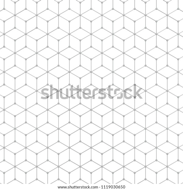 Abstract Hexagon Pattern 3d Illustration Isolated Stock Illustration ...