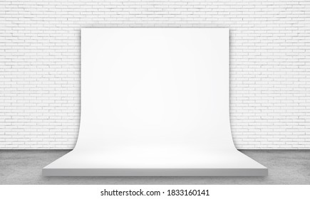 Abstract Image White Screen Studio Room Stock Illustration 1833160141 ...