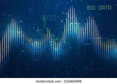 Abstract Infographics Visualization Big Data Code Stock Illustration ...