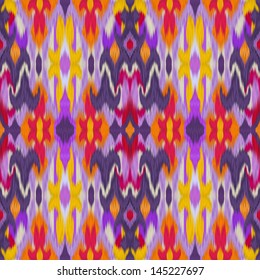 Abstract Intricate Ikat Seamless Pattern Background Stock Illustration ...