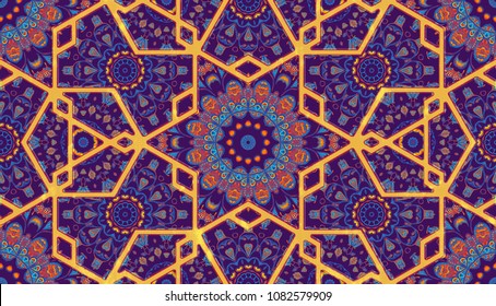 Abstract Islamic Pattern Arabian Style Seamless 库存插图 1081078838 ...