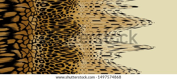 Abstract Leopard Skin Border Design Stock Illustration 1497574868 ...